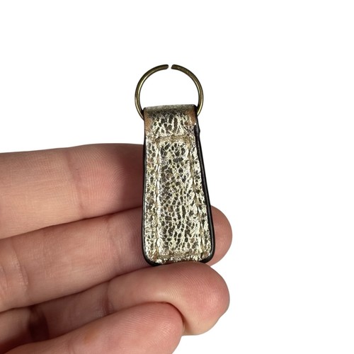 COACH Replacement Leather ZIPPER PULL Metallic Gold Pewter Tab | eBay