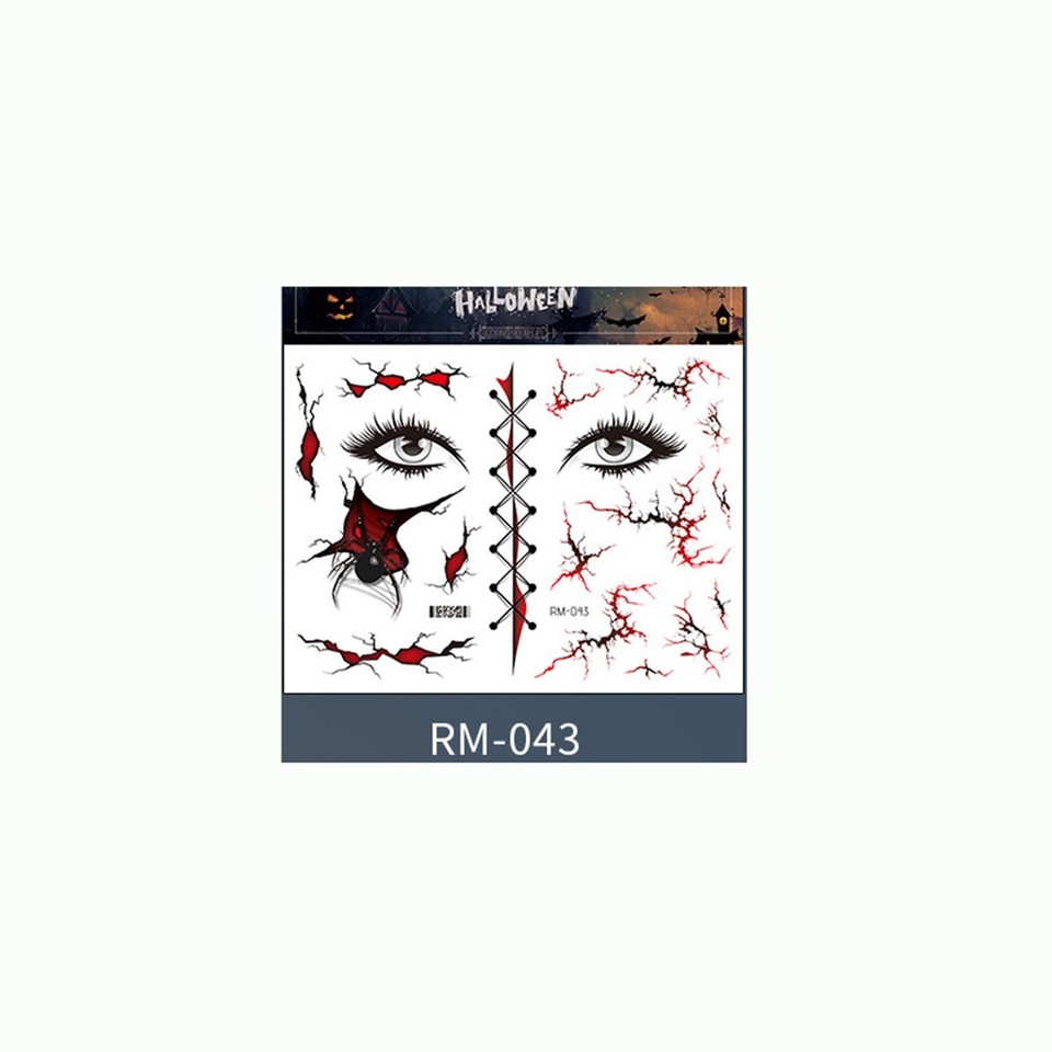 Face Stickers Halloween Tattoo Stickers Bloody Horror Stickers Bloody ...