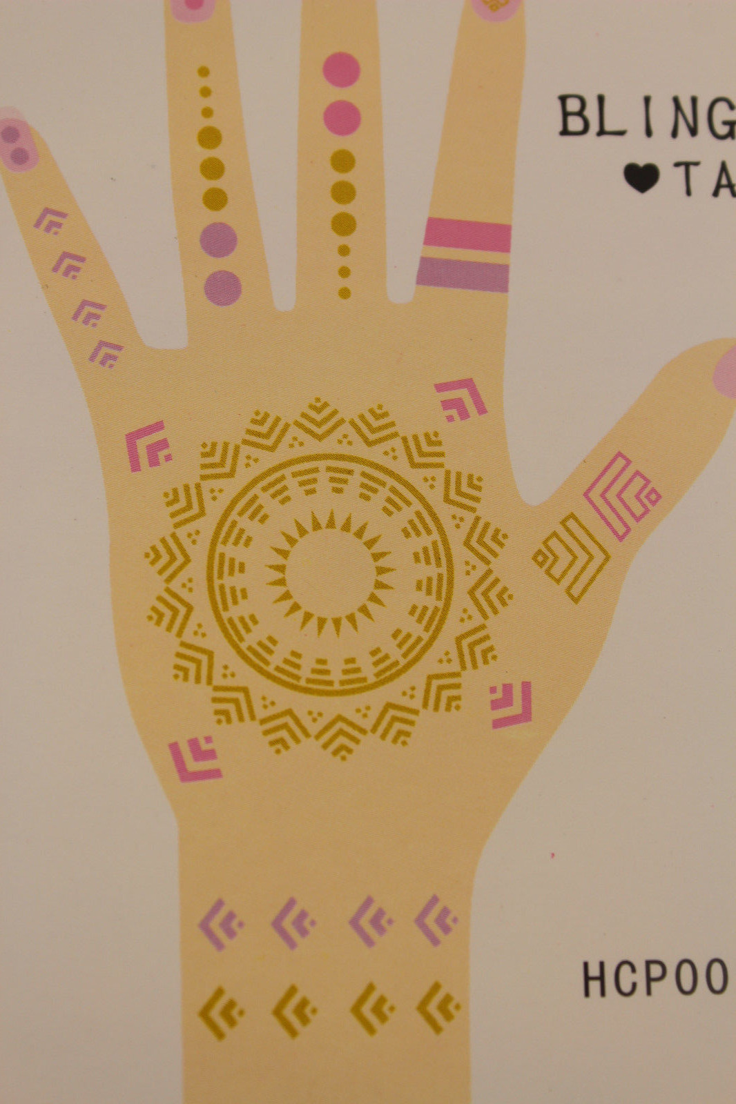 Women Temporary Tattoo Gold Fake Bling Hands Body Art Skin Party ...