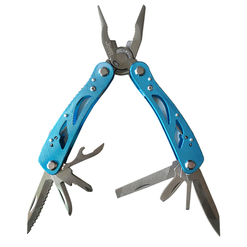 10 in 1 Multi Tool Spring Loaded Pliers Alumite Handle Compact Camping ...