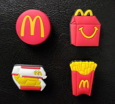4 x MCDONALDS MACCA'S CROC JIBBITZ SHOE CHARMS PARTY FAVOR CAKE ...