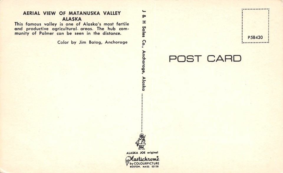 Postcard Palmer AK Matanuska Valley Aerial View Alaska | eBay