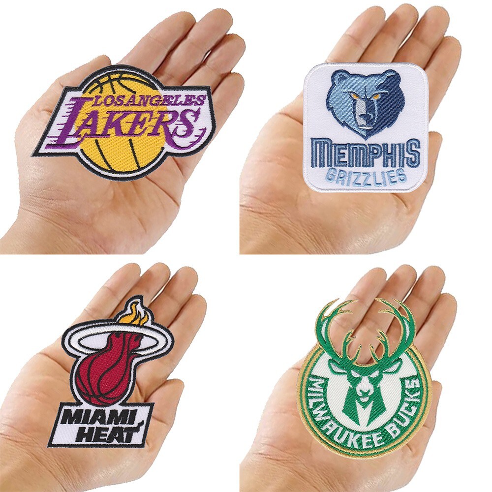 33 pcs National Basketball Association NBA Basketball Logo Sew Iron On ...