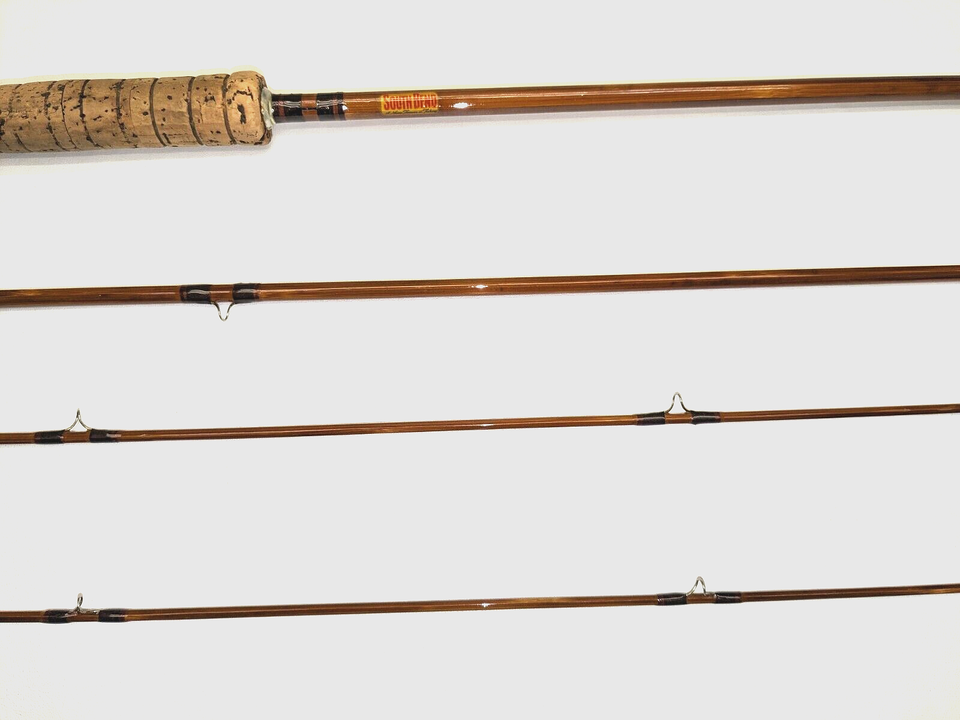 Southbend Bamboo Fly Rod Model 359 3-pc 8 1/2 ft with bag and aluminum ...