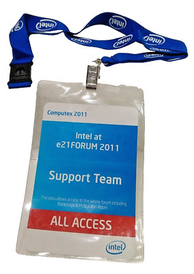 Intel Neck Lanyard w/Alligator Clip For Badge And e21Forum 2011 All ...