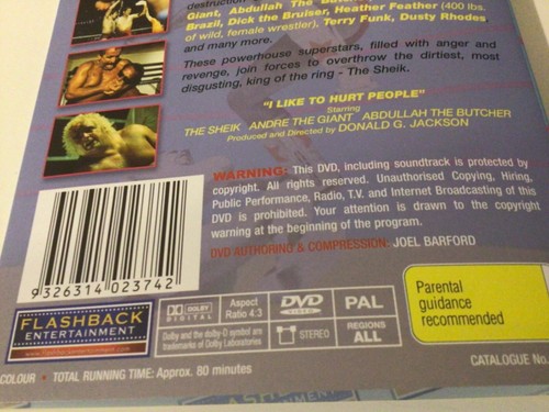 I Like To Hurt People (1985, DVD, Rg0) WWF, The Sheik, Andre the Giant ...