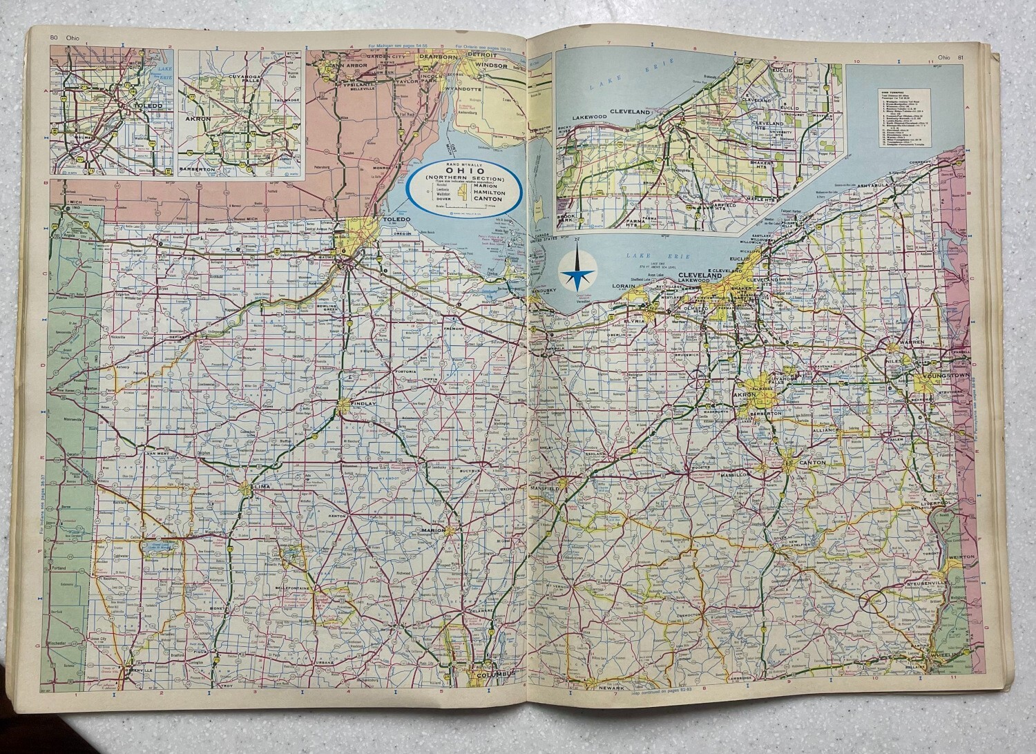 1975 Rand McNally Road Atlas Vintage 51st Annual Edition USA Canada ...