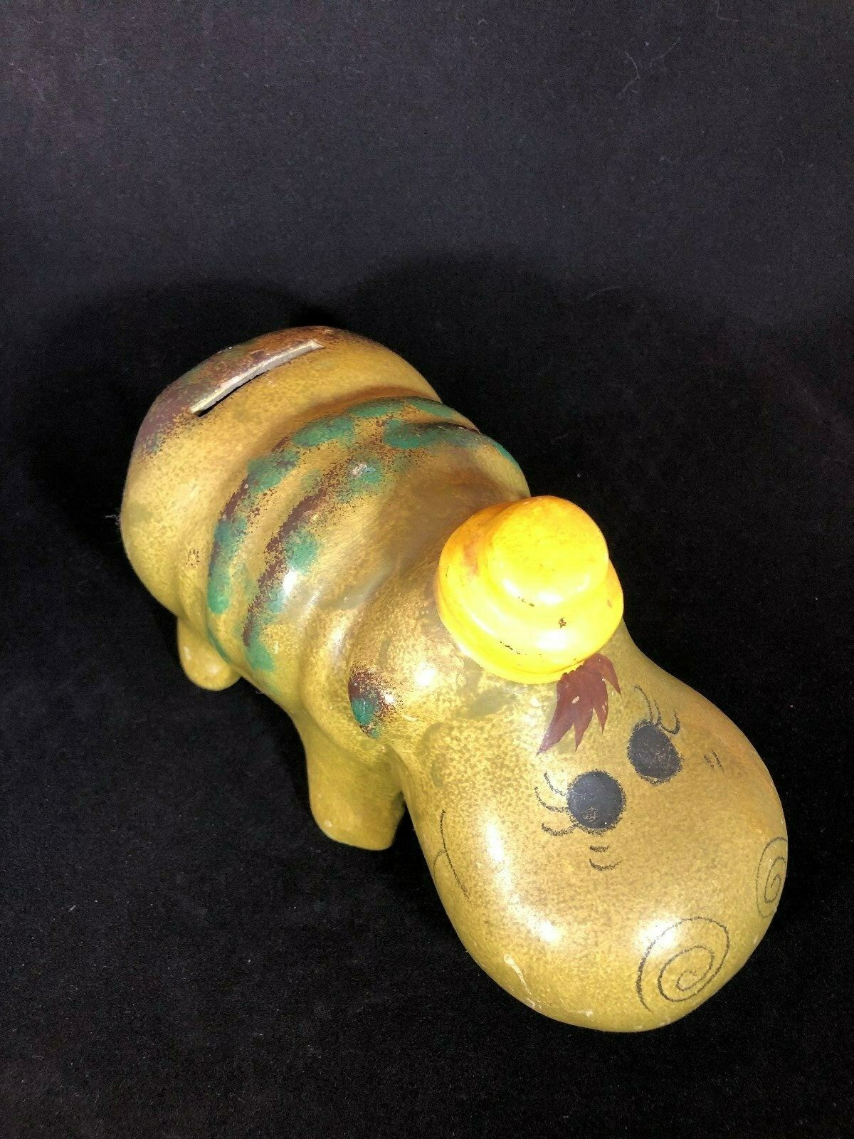 Vintage Hippo Piggy Bank, Hand Painted in Italy | eBay
