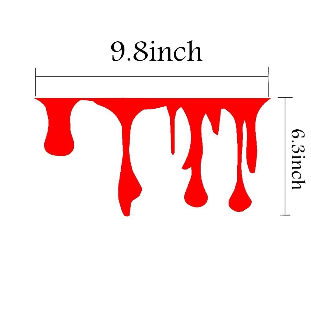 4pcs Blood Dripping Graffiti Red Flowing Blood Decal Sticker | eBay