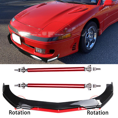 For Mitsubishi 3000GT Front Bumper Red Lips Splitter Spoiler Glossy ...