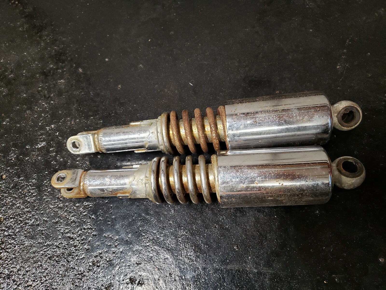1974 Honda CB550 CB 550 original rear shocks set pair showa suspension ...