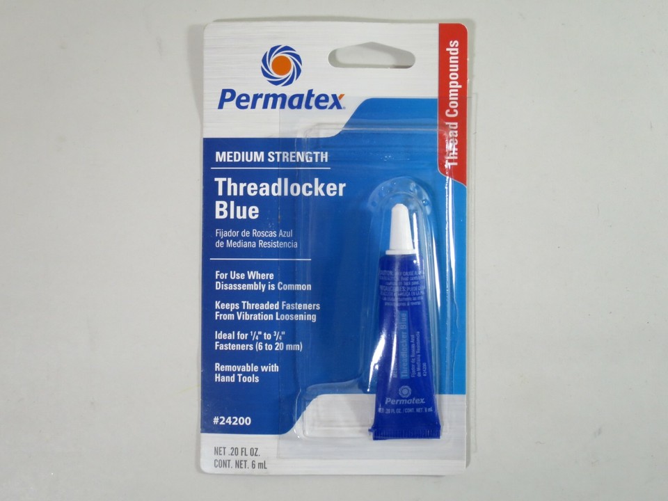 Permatex 24200 Medium Strength Threadlocker Blue .20 FL OZ (6mL) | eBay