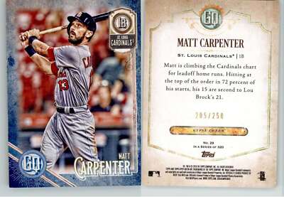 Matt Carpenter 2018 Topps Gypsy Queen Indigo #29 /250 Cardinals | eBay