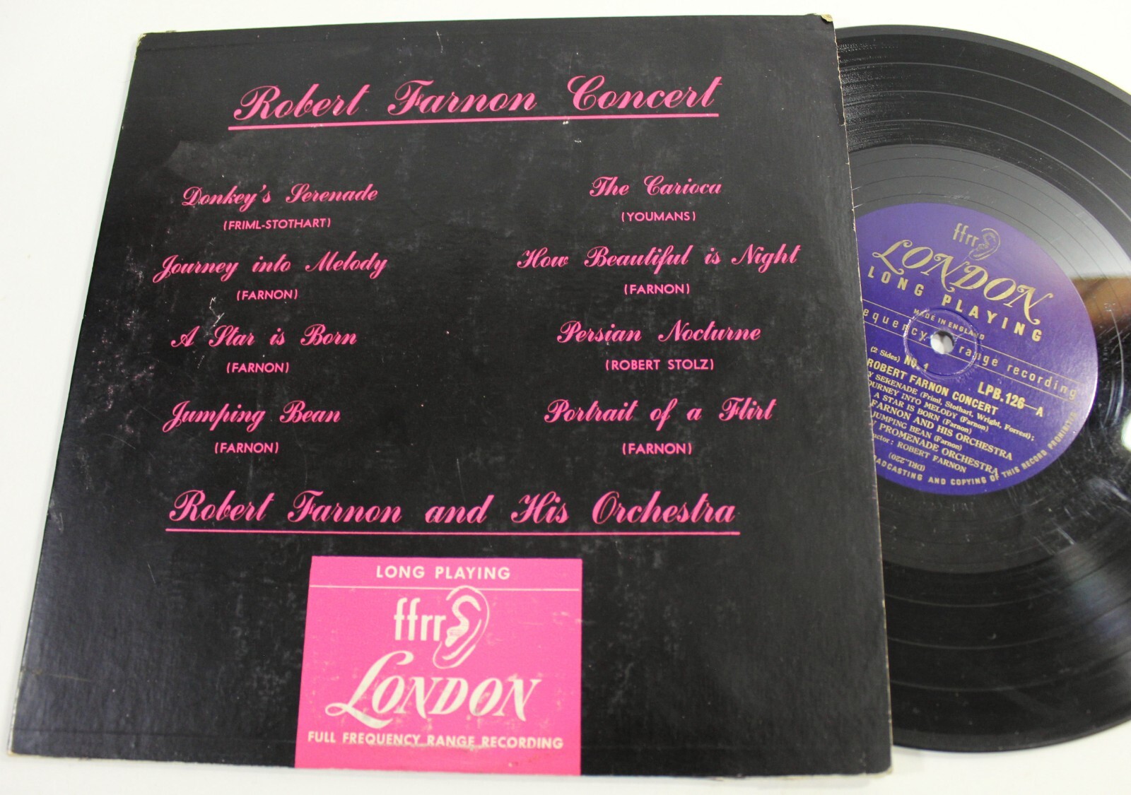 Robert Farnon - Robert Farnon Concert - 10" LP - London Records LPB.126 ...