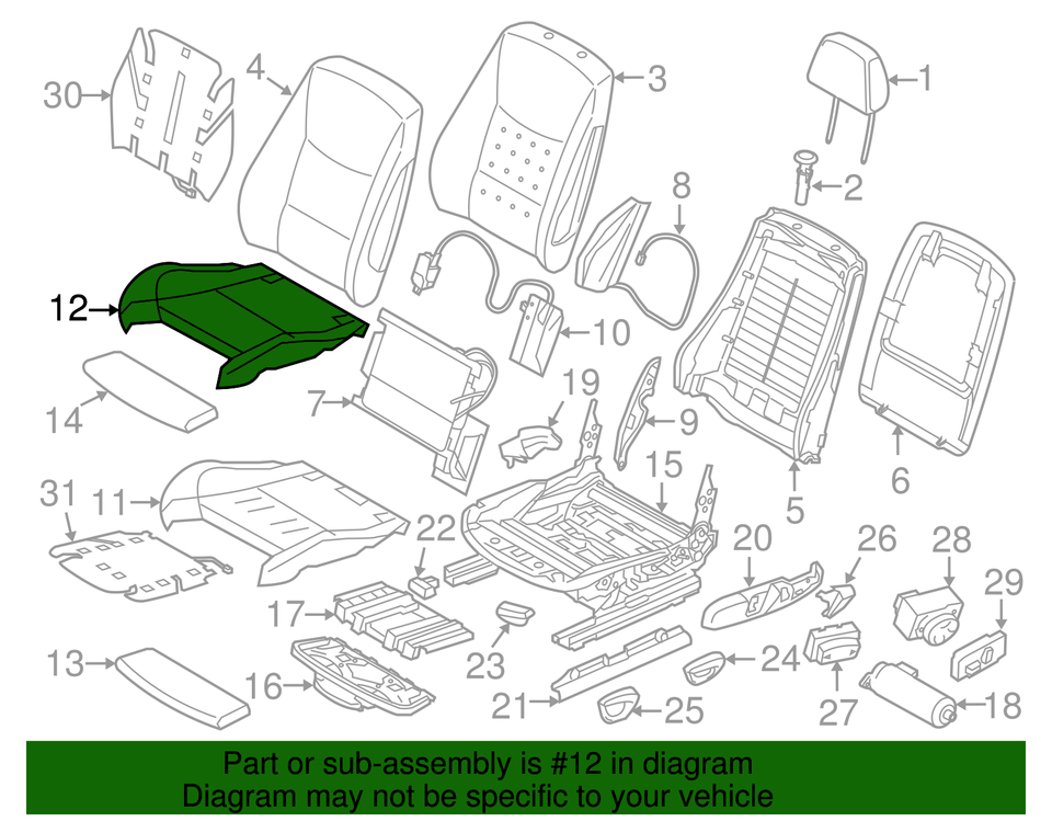 Genuine BMW Cushion Cover 52-10-8-492-145 | eBay