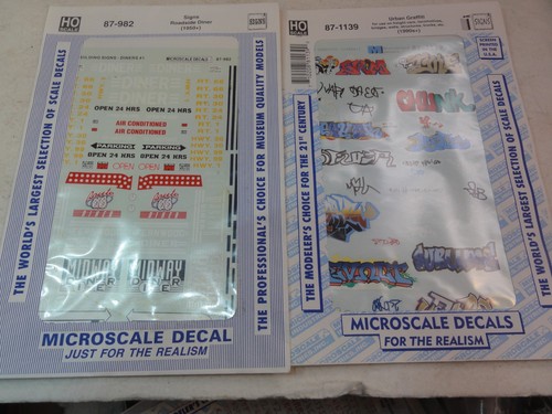 HO DECALS 87-982 SIGNS, ROADSIDE DINER & 87-1139 URBAN GRAFFITI NEW | eBay