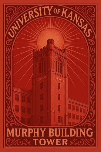 University of Kansas Murphy Building Tower 🏛️ Poster - 24x36” - 200gsm ...