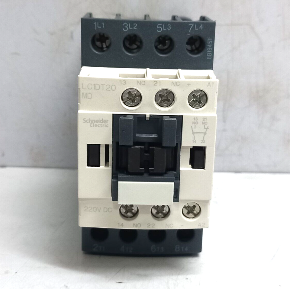 Schneider LC1DT20MD Contactor 220VDC Telemecanique LC1DT20 MD LAD4TUDL ...