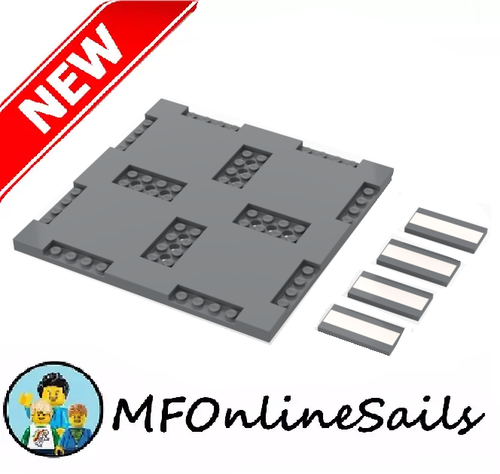 *NEW* Genuine Lego 16x16 Road Brick #69958 +(4) 2x4 striped tiles ...