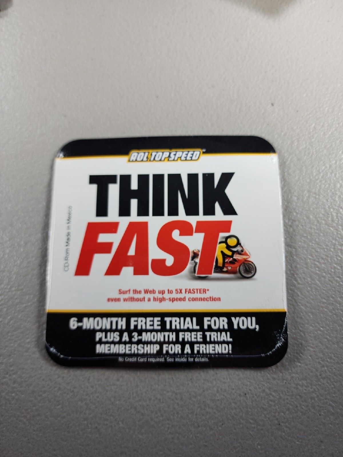 Vintage AOL Top Speed Fast Disc CD Disk America Online Collectible ...