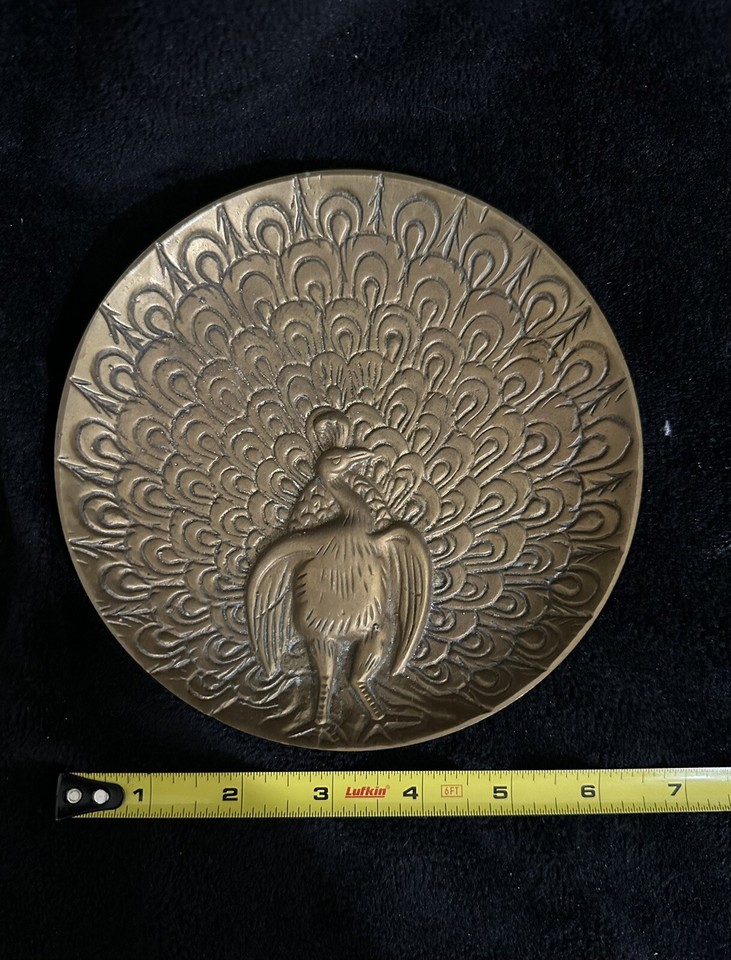 Vintage Solid Brass Peacock Keepsake Tray By Peerage, England. | eBay