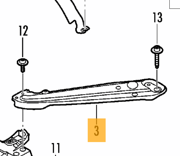 17A805932A VOLKSWAGEN GENUINE OEM JETTA RIGHT UPPER CROSS LOCK CARRIER ...