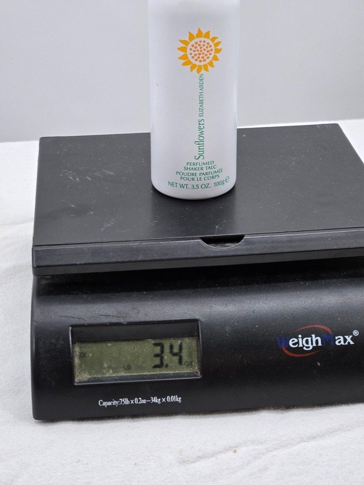 Elizabeth Arden SUNFLOWERS Perfumed Shaker TALC Powder Dusting 3.5 oz ...
