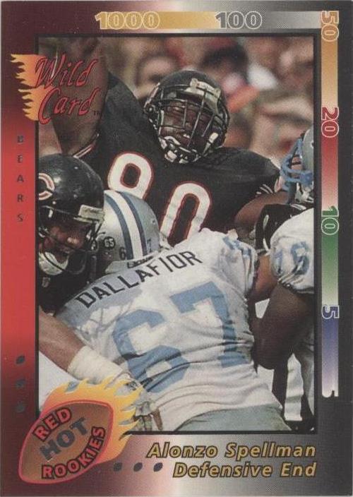 1992 Wild Card - Red Hot Rookies Alonzo Spellman #29 Silver (RC) for ...