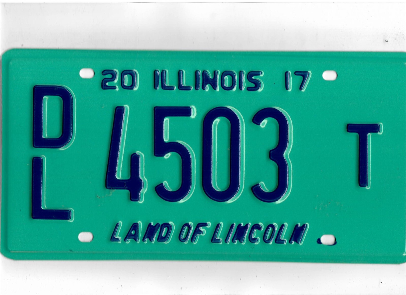 ILLINOIS 2017 license plate "DL 4503 T" *****DEALER*****MINT***** | eBay