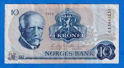 Norway 10 Kroner 1984 P-36c Circulated Note - CAE5461051 | eBay
