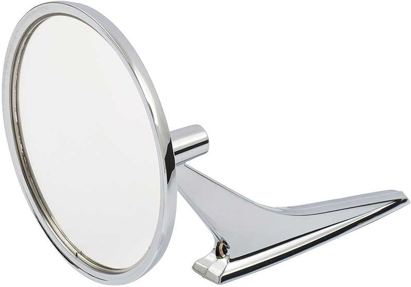 Outside Dr Mirror Round w/Ribbed Base RH=LH 67-72Nova 67-68 Chevelle 67 ...