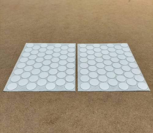 106pcs 14mm WHITE SCREW COVER CAPS SELF ADHESIVE STICK ON FASTCAP ...