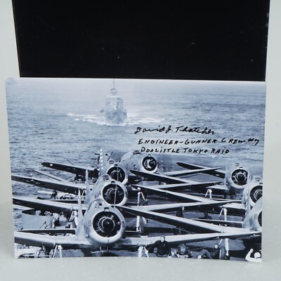 ^ David Thatcher Doolittle Raid Gunner Signed 4x6 (MINT) w/ COA! | eBay