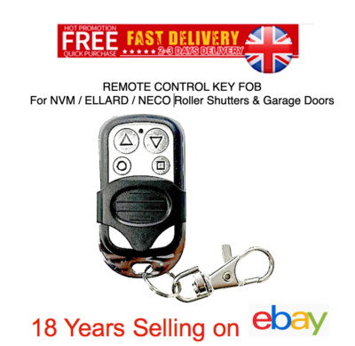 Roller Shutter Remote Control Fob for NVM / Ellard Unit KEY FOB HAND ...
