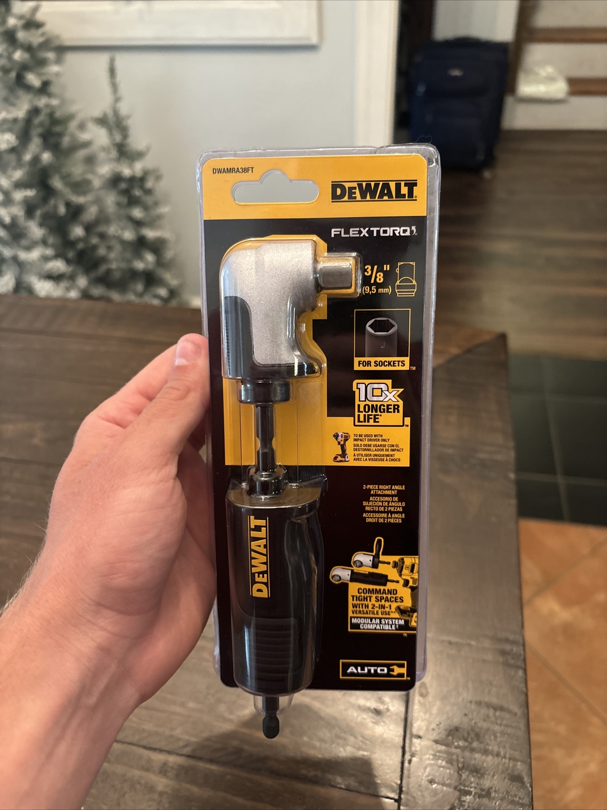 DEWALT FLEXTORQ Right Angle Drive Attachment 3/8 Inch NEW For Sockets ...