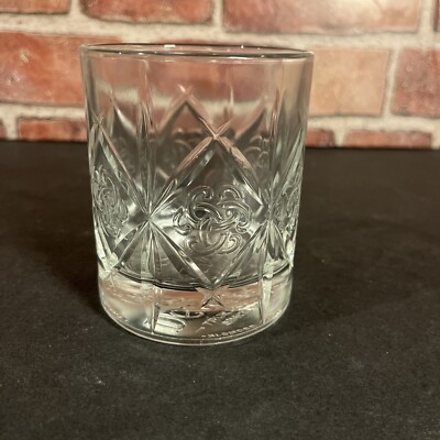 DEWARS TRUE SCOTCH FANCY DRINKING GLASS HEAVY EMBOSSED G1971 | eBay