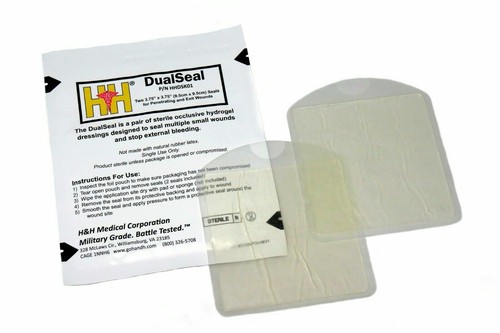 Open Chest Wounds Bleeding Control Medical Dual-Seal Occlusive Dressing ...