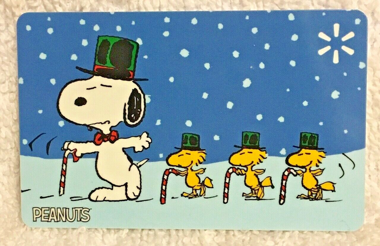 WalMart Peanuts Snoopy Woodstock Trio Christmas Holidays 2020 Gift Card ...