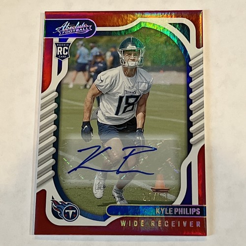 Kyle Philips /50 2022 Panini Absolute 180 Auto Signature-Red Squares ...