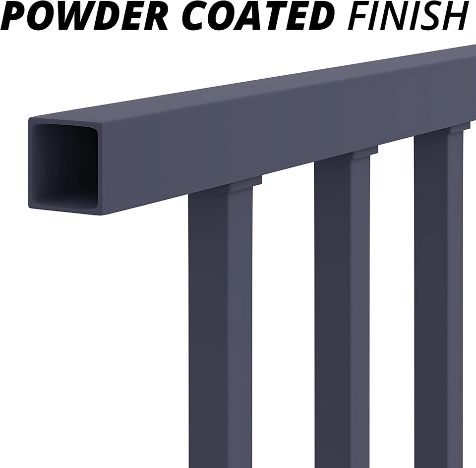 Metal Guard Rail Kit with Balusters and Brackets for Deck Porch Outdoor ...