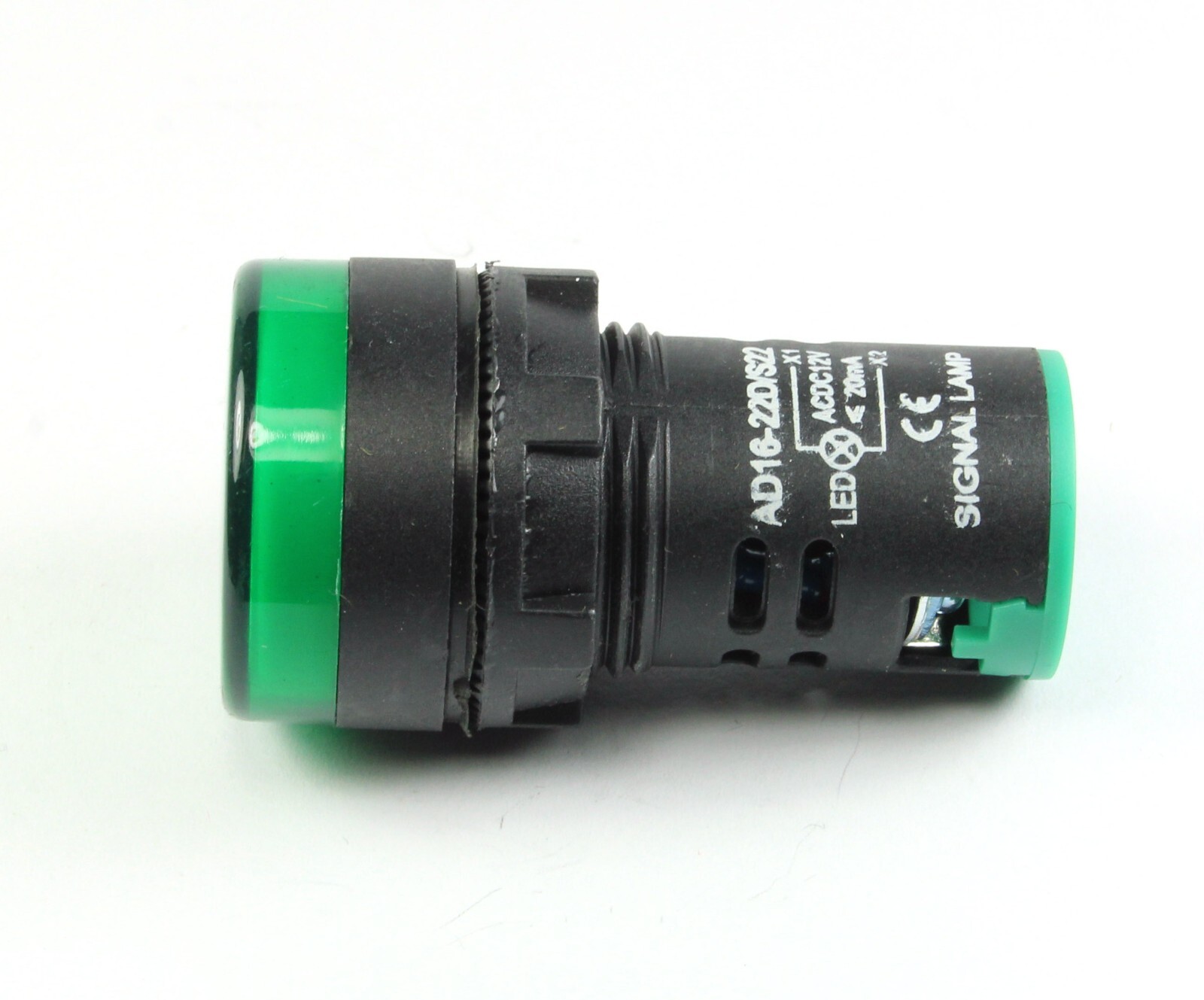 2pcs 22mm Green 12V LED Industrial Indicator Pilot Light w/Screw ...