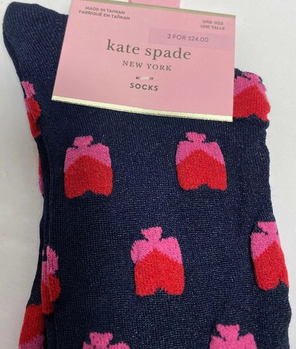 Kate Spade NY Crew Socks With Red Logo Design 701570981576| eBay