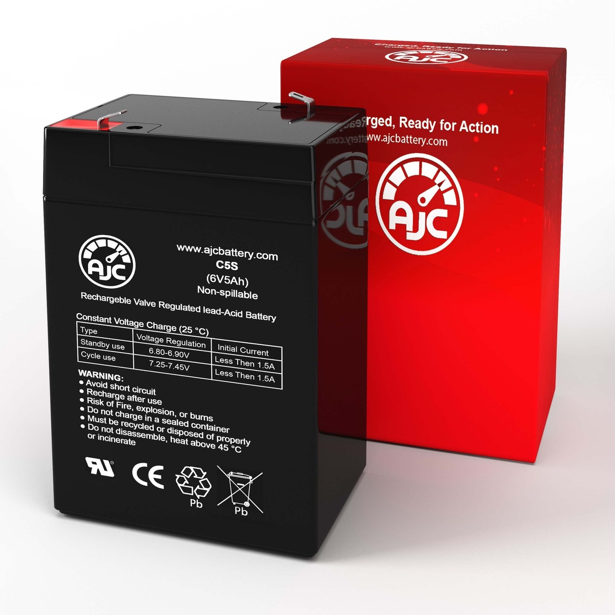 F2 Terminal Battery Pack Mighty Max 6V 12AH F2 Battery – Replacement ...