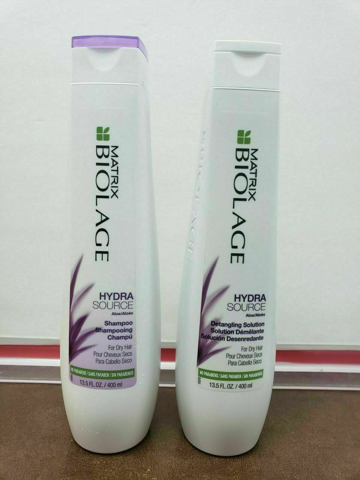Matrix Biolage Hydrasource Shampoo & Detangling Solution 13 oz Duo ...