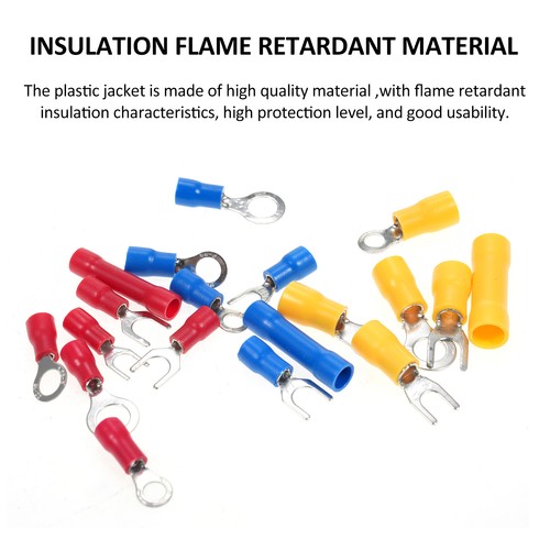 540PCS Cold Pressure Terminal Set Electrical Wire Connectors Insulated ...