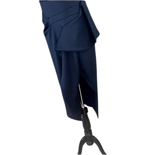 NWOT Alexia Admor Valeri Asymmetric Ruffle Cocktail Navy Dress – Sz S ...