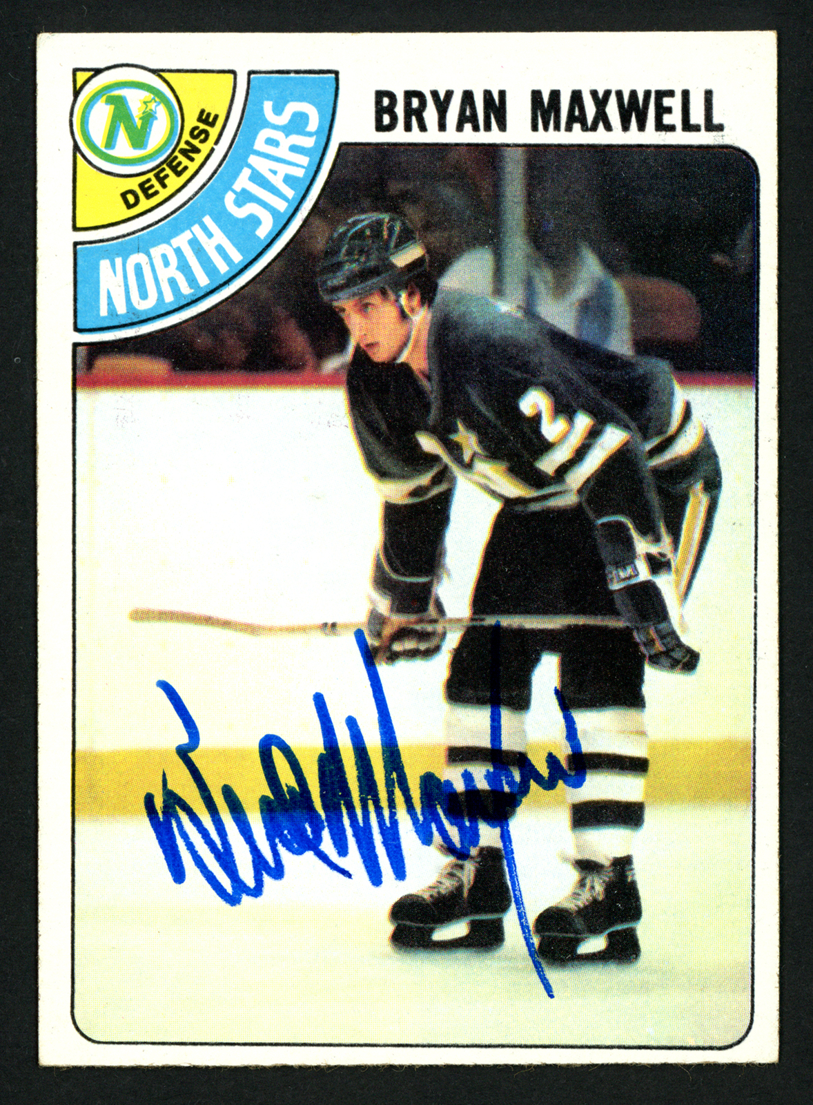 Bryan Maxwell Autographed 1978-79 Topps Rookie Card #216 North Stars ...