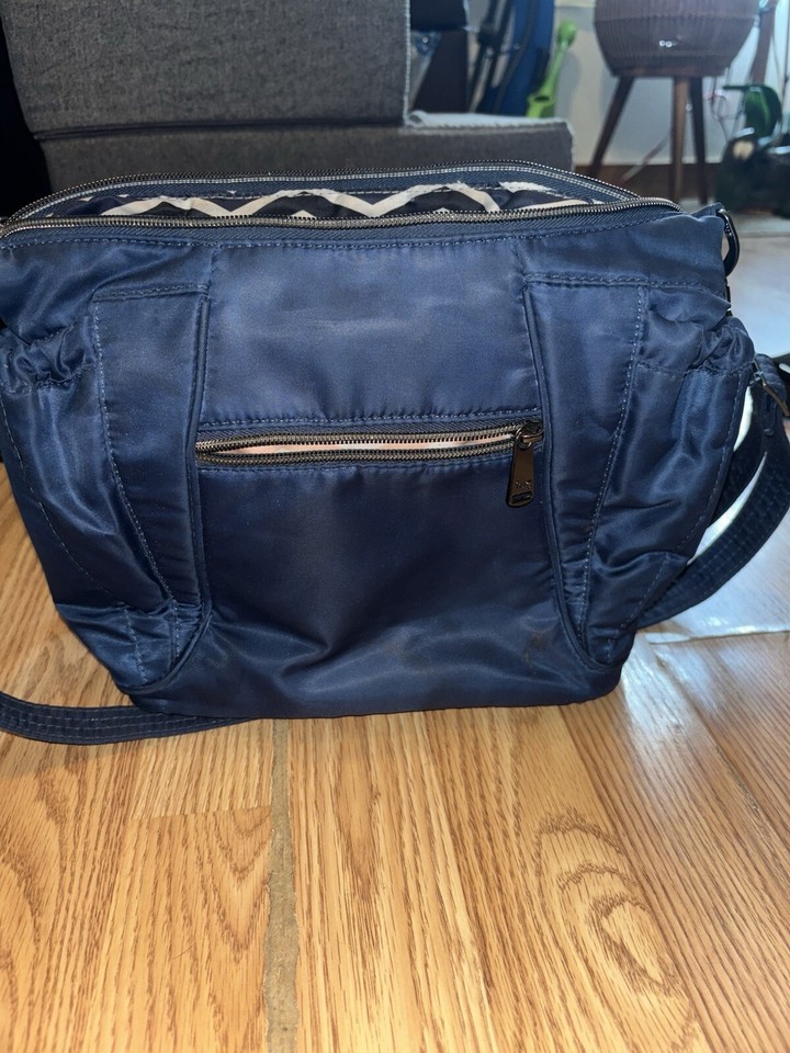 LUG MINI SHUFFLE CROSSBODY TOTE NAVY BLUE ADJUSTABLE STRAP | eBay