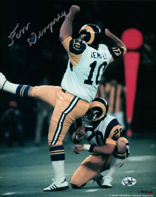 Tom Dempsey Signed 8X10 Photo Autograph Rams Road Kicking Auto w/COA | eBay
