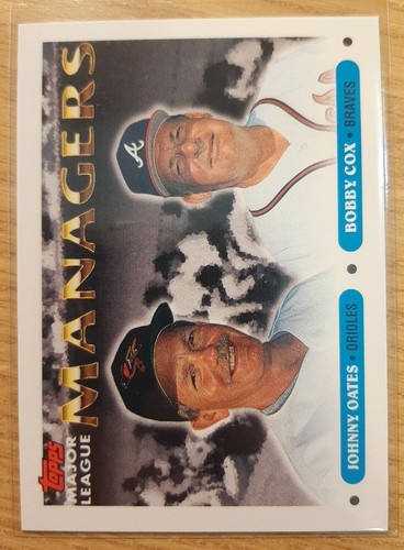 1993 TOPPS BOBBY COX JOHNNY OATES MANAGER #501 BRAVES ORIOLES | eBay